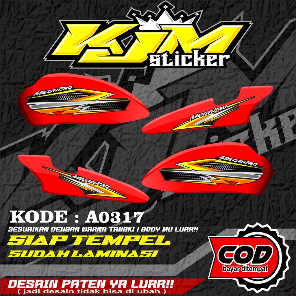 Jual Striping Megapro Hiu Variasi Sticker (BONUS LAMINASI) | Shopee ...