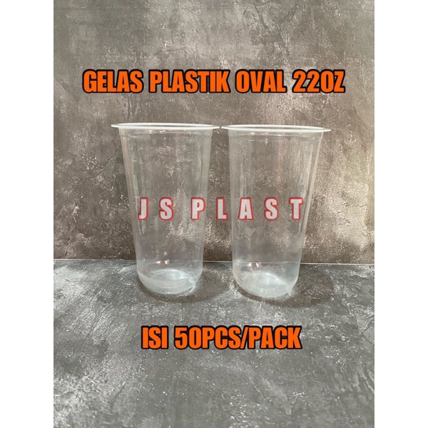Jual (50PCS) Gelas OVAL 22oz Tebal / U Cup 22oz Bahan PP Tebal | Shopee Indonesia