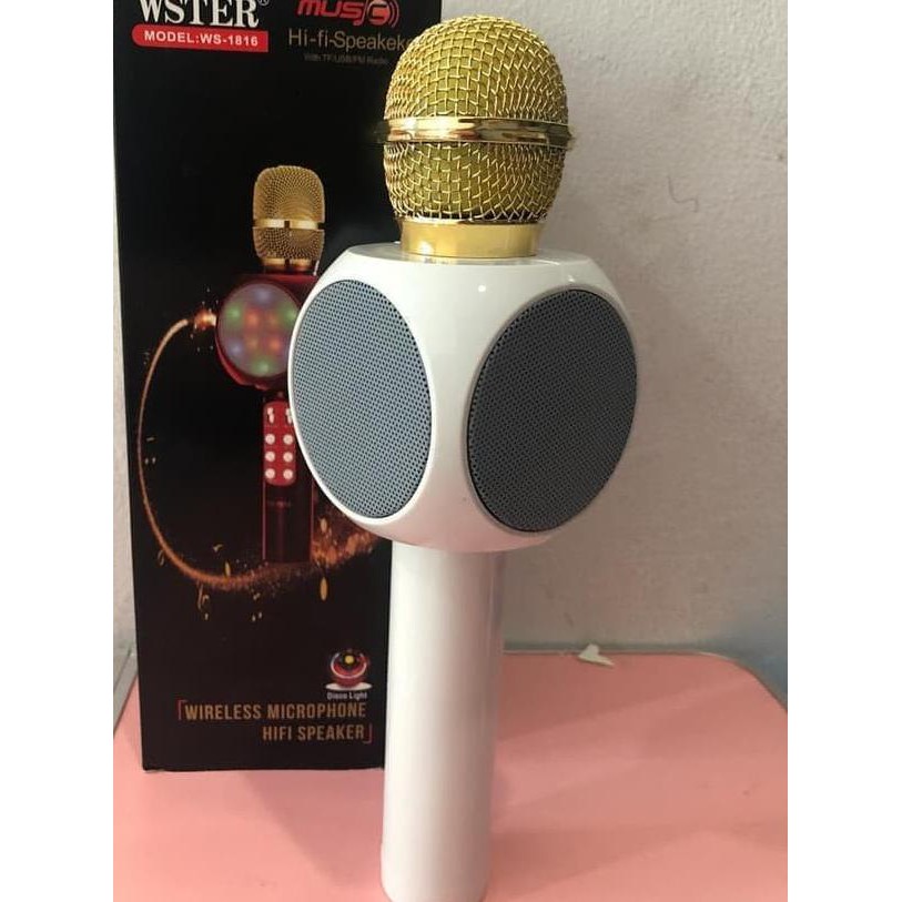 Jual ℗ MIC KAROKE WS-1816 BUETOOTH / MICROPHONE BUETOOTH NYANYI WS-1816 | Shopee Indonesia