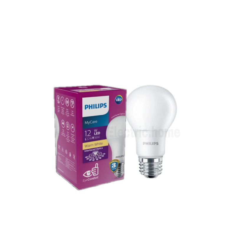 Jual PHILIPS LED BULB 12 WATT 12W 12 W WARM WHITE (KUNING) | Shopee ...