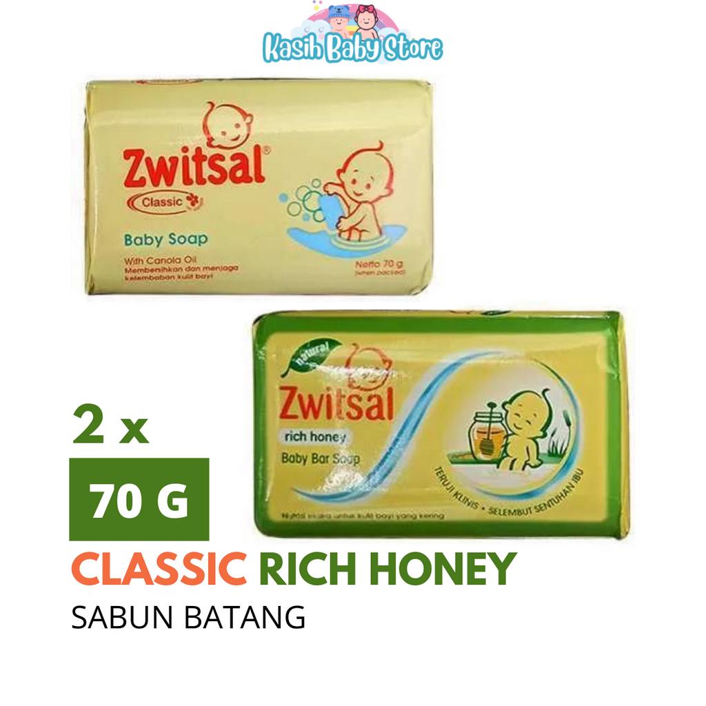 Jual Sabun Mandi Bayi Zwitsal Baby Soap Rich Honey dan Classic 70g ...