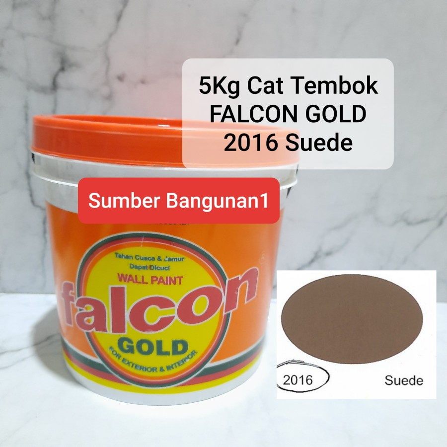 Jual Falcon Gold 2016 Suede coklat tua cat tembok dinding dalam 5kg ...
