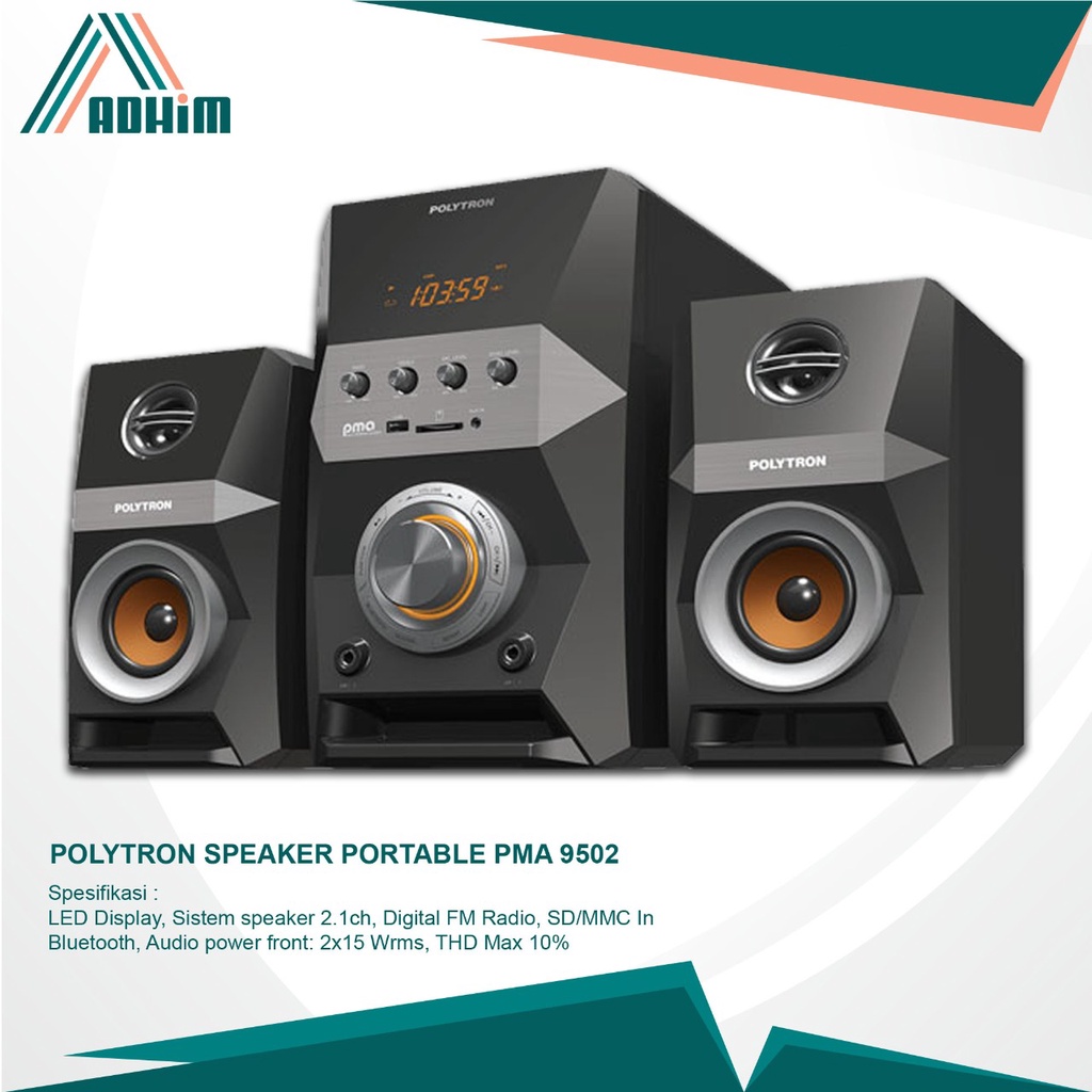 Jual POLYTRON SPEAKER PMA-9502 BLUETOOTH,USB MULTIMEDIA AUDIO | Shopee ...