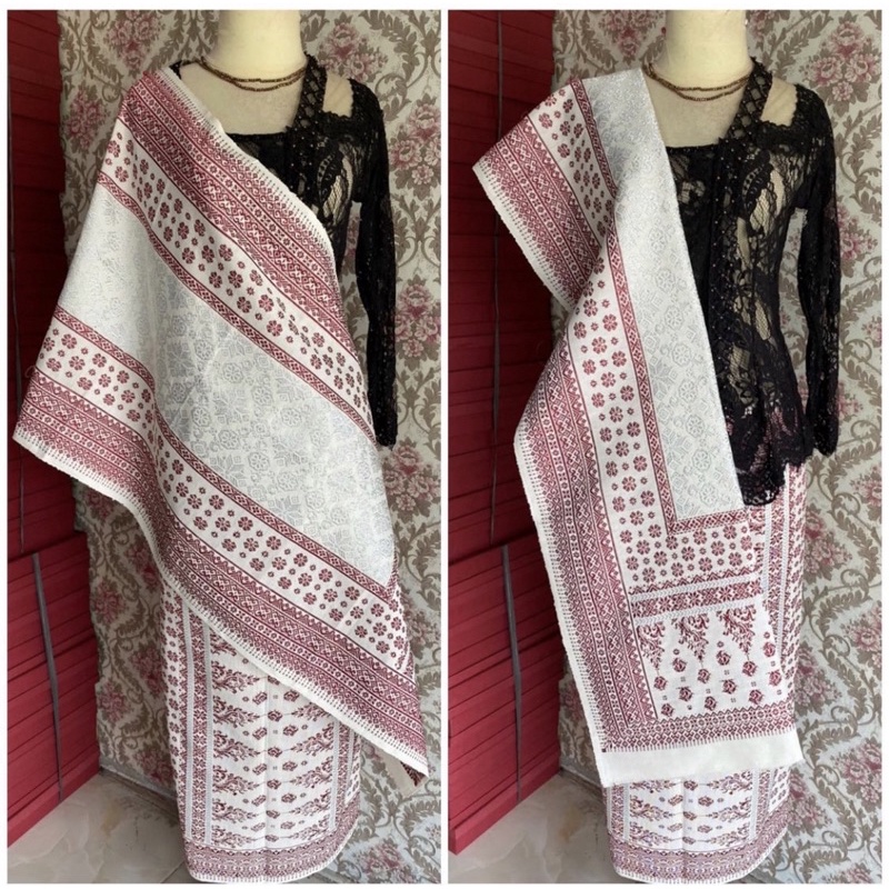 Jual Songket Lepus Pewarna Alam Asli Mix Kristal Silver Sutra Gebeng ...