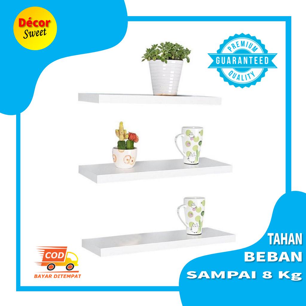Jual Ambalan Floating Shelves Rak Papan Kayu Dinding Untuk Dekorasi ...