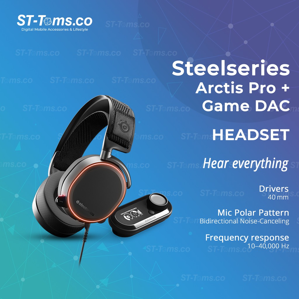 Jual Steelseries Arctis Pro + Game DAC Wired Gaming Headset Hi | Shopee ...