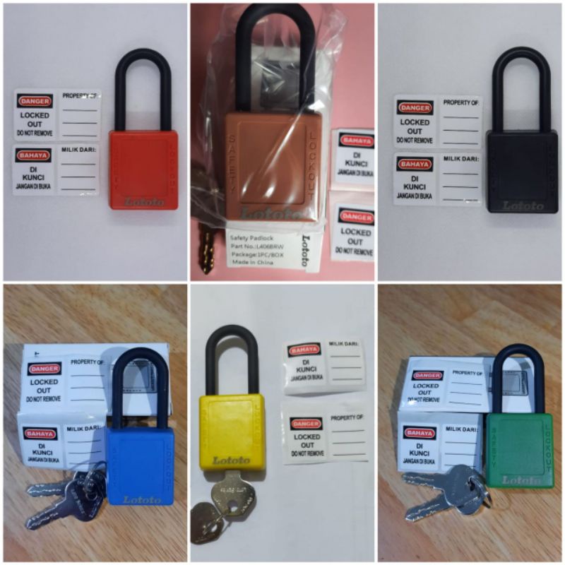 Jual LOTOTO L406 Gembok Safety Loto Padlock Safety LockOut TagOut ...