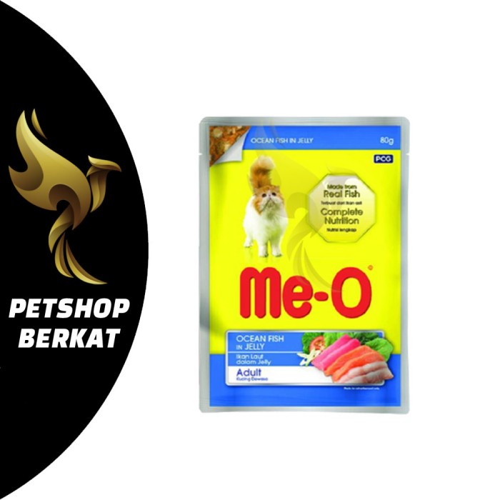 Jual Me-O / MEO pouch ADULT OCEAN FISH makanan kucing basah 80GR ...
