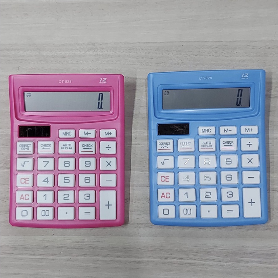 Jual Kalkulator Calculator Meja Citizen Pink CT 828 Dual Power 12 Digit ...