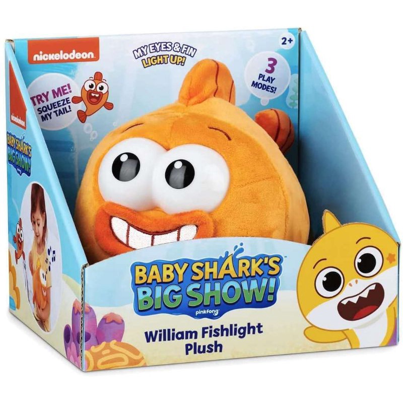 Jual Baby shark big show william fishlight plush toy light and music ...