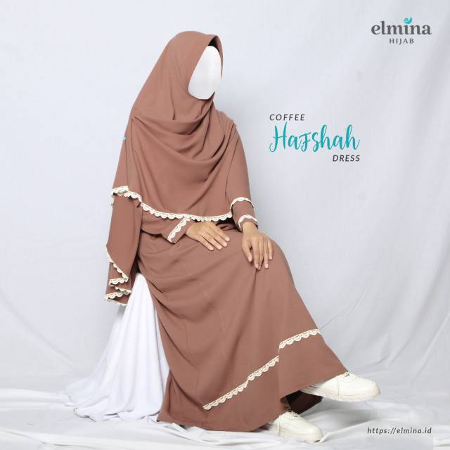 Jual Hafshah Dress By Elmina satu set atau gamis only | Shopee Indonesia