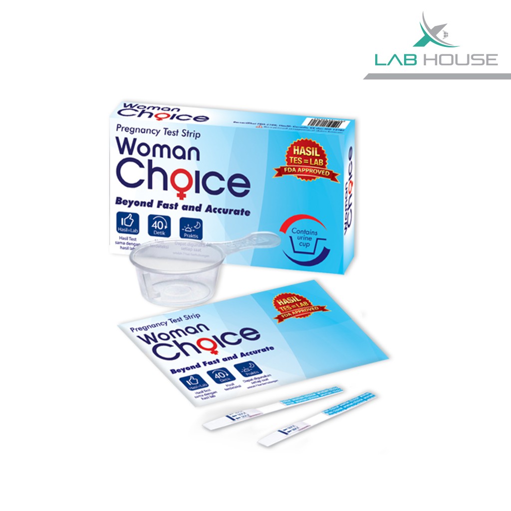 Jual Woman Choice Strip Ultra Sensitive with Wadah Urine Glass - 1 pcs ...