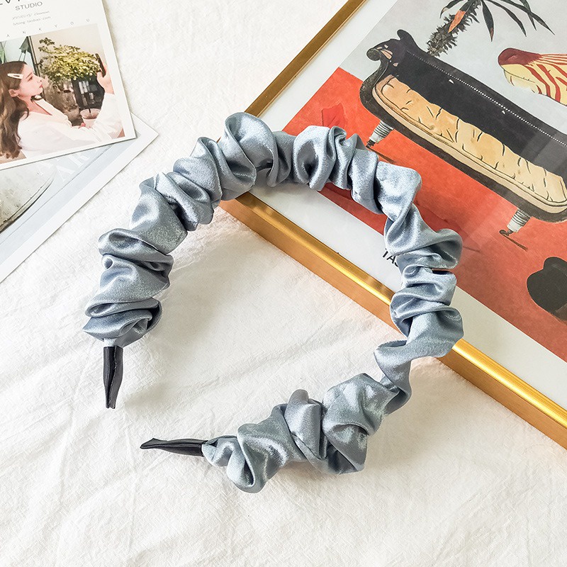 Jual Ninabobo BN007 Bando Scrunchie Ruffle Kerut Polos Headband ...