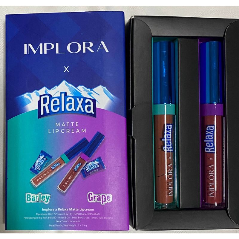 Jual NEW IMPLORA URBAN LIPCREAM X RELAXA (VARIAN BARLEY MINT & GRAPE ...