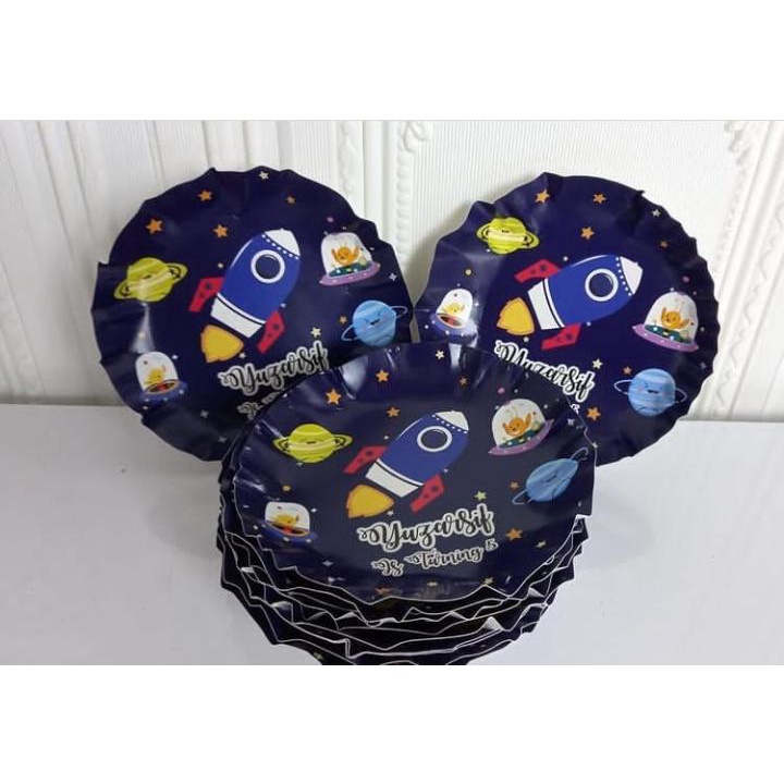Jual piring kertas astronot/ piring kertas space/ piring kertas luar ...