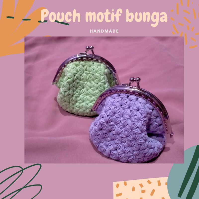 Jual Dompet koin rajut mini / Dompet koin rajut behel | Shopee Indonesia