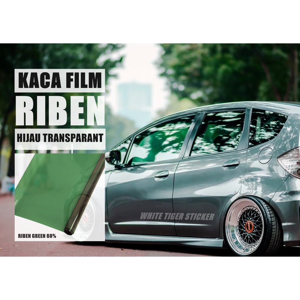 Jual KACA FILM MOBIL RIBEN HIJAU TRANSPARAN PELINDUNG PANAS STIKER ...