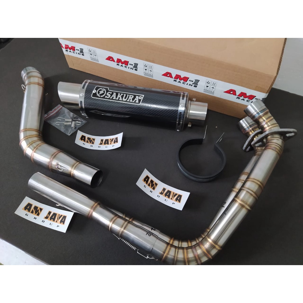 Jual Knalpot Racing Sakura Carbon Yamaha R25 R 25 Mt25 Mt 25 Kawasaki ...