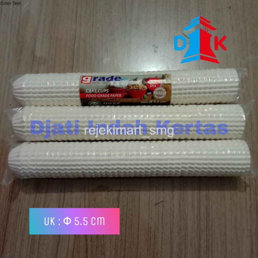 Jual PROMO!!! Cup Cake/Cup Roti Grade ukuran kecil Warna PUTIH ( 5,5 cm ...