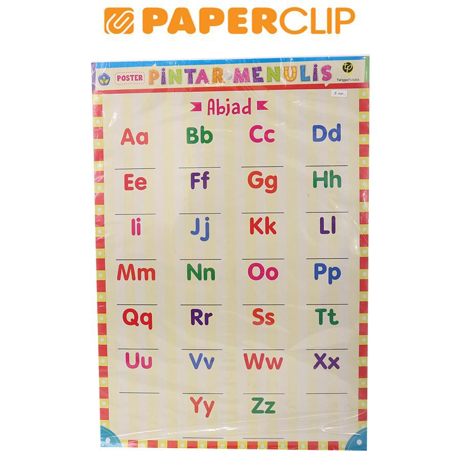 Jual POSTER PINTAR MENULIS ABJAD | Shopee Indonesia