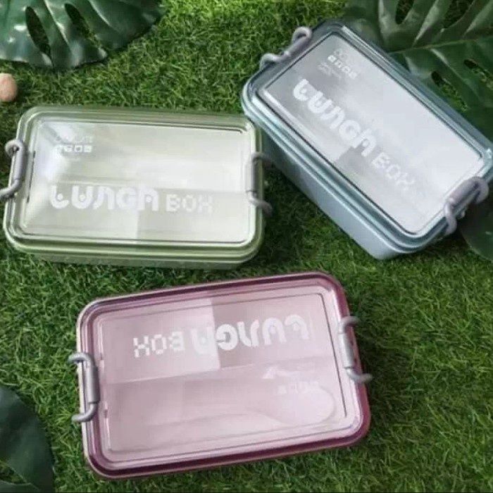 Jual Lunch Box Delicious Lunch Kotak Tempat Makan 3 Sekat Anti Tumpah