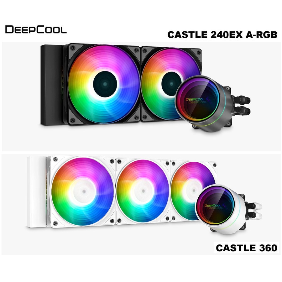 Jual Deepcool Castle 240 EX A-RGB I 360 EX A-RGB - AIO Liquid CPU ...