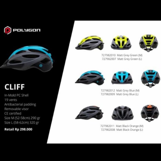 Jual Helm Sepeda Gunung MTB Polygon Cliff | Shopee Indonesia