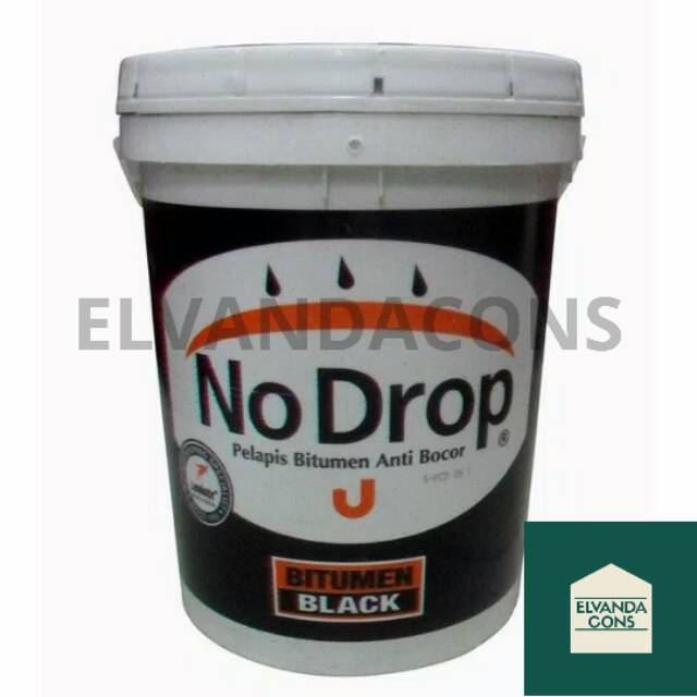 Jual NO DROP Cat No Drop Bitumen Black Pail 20 kg Pelapis Anti Bocor ...