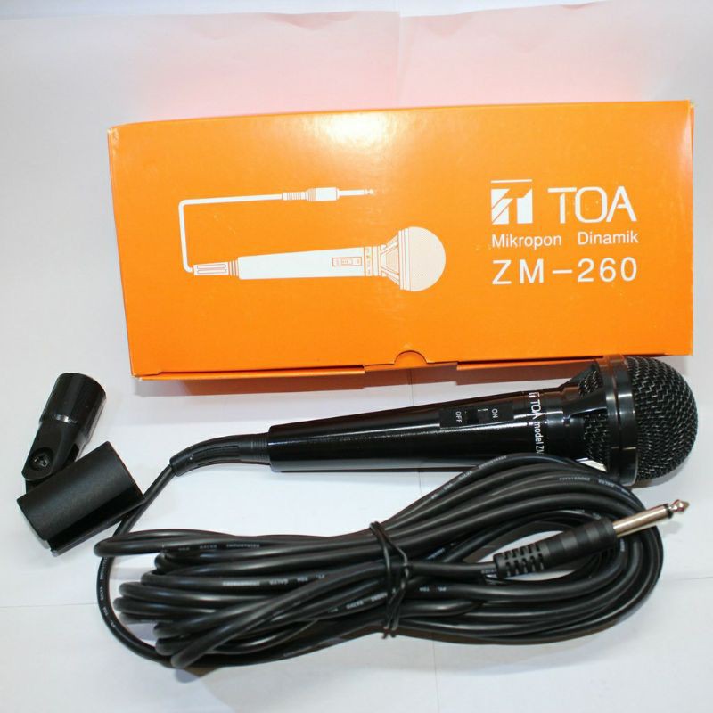 Jual MIC TOA ZM 260 KABEL MICROPHONE MASJID PANJANG 7.5 METER | Shopee ...