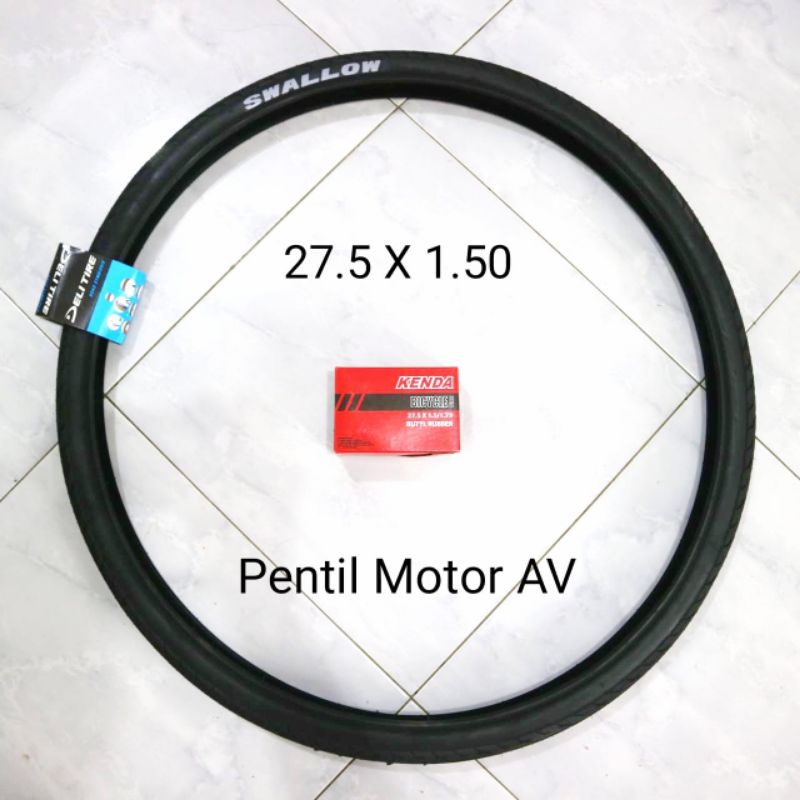 Jual PAKET HEMAT BAN SEPEDA 27.5 X 1.50 SWALLOW DENGAN BAN DALAM PENTIL MOTOR AV UNTUK SEPEDA ...