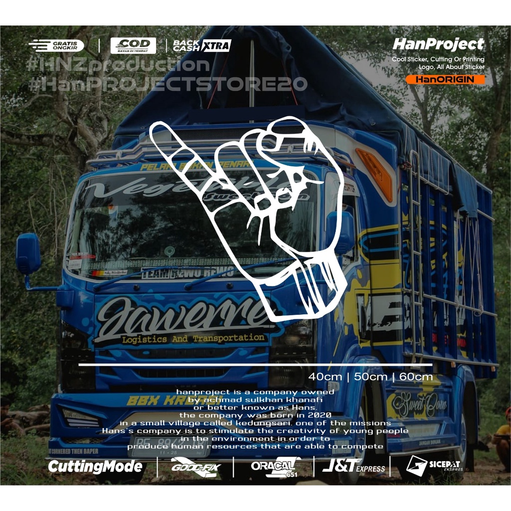 Jual STICKER KACA MOBIL PINTU TRUK DAN PICK UP TERBARU GAMBAR TANGAN ...
