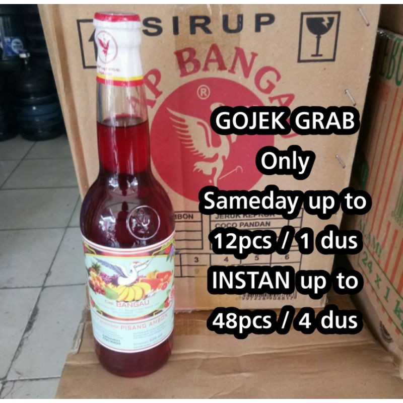 Jual Sirup Bangau Merah Rasa Pisang Ambon Botol 620ml GRAB | Shopee ...