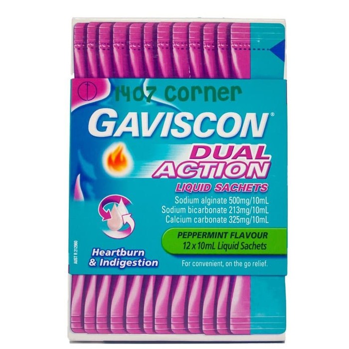 Jual Gaviscon Dual Action Liquid Sachets / Obat Sakit Perut / Mulas ...