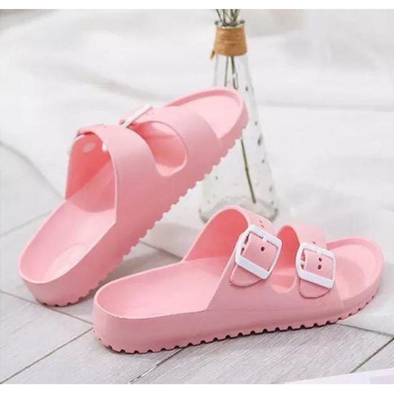 Jual Sandal Wanita sandal slop wanita Cewek Kekinian Korean Sandal ...