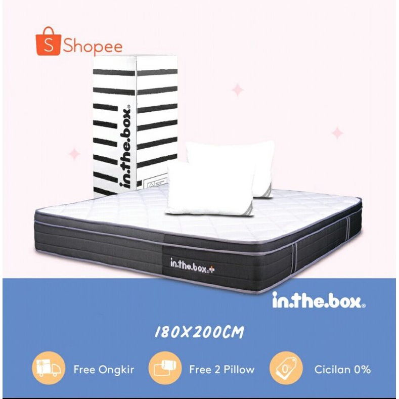 Jual Kasur Spring Bed In The Box Plus Ukuran 180 x 200 cm (King ...