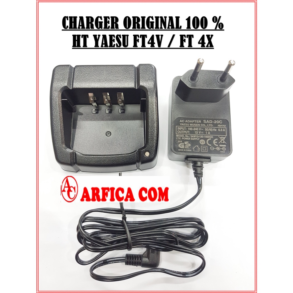 Jual CHARGER HT YAESU FT4X FT4V FT 4V FT 4X ORIGINALCAJER HT YAESU FT ...
