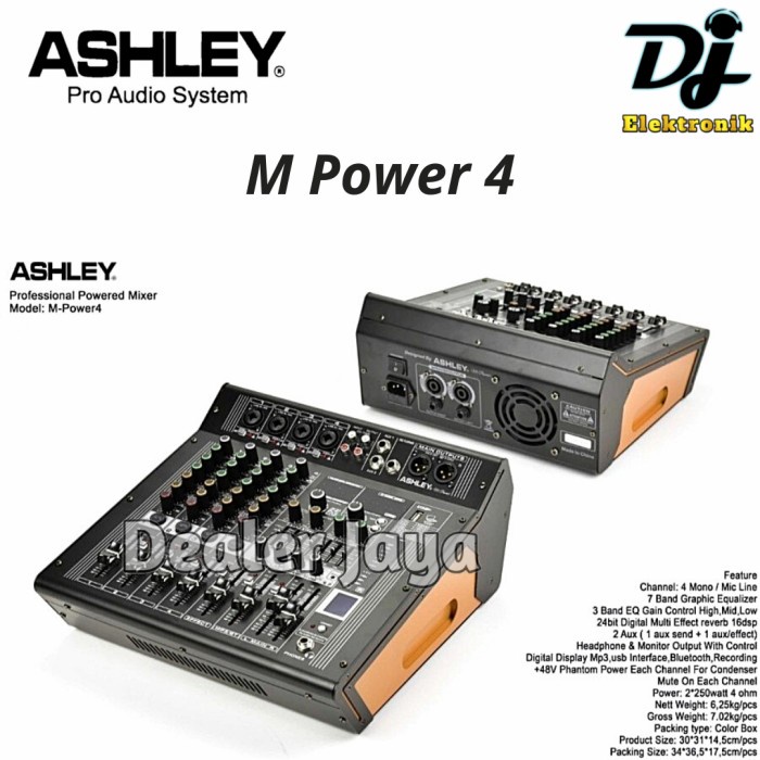 Jual Power Mixer Ashley M POWER 4 / M POWER4 / MPOWER4 - 4 channel | Shopee Indonesia