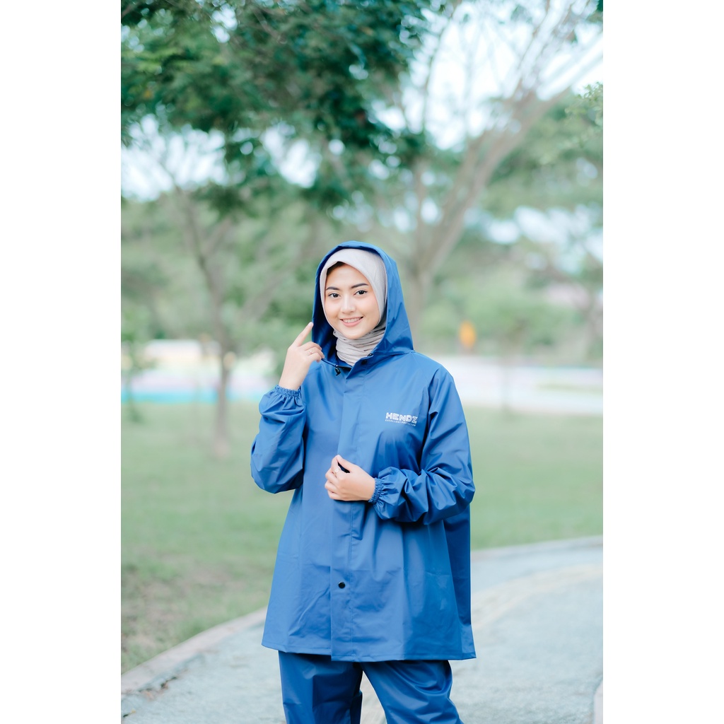 Jual Jas Hujan Raincoat Anti Rembes Pria Wanita Bahan PVC Karet 025 Tebal Kuat Elastis BY HENDZ ...