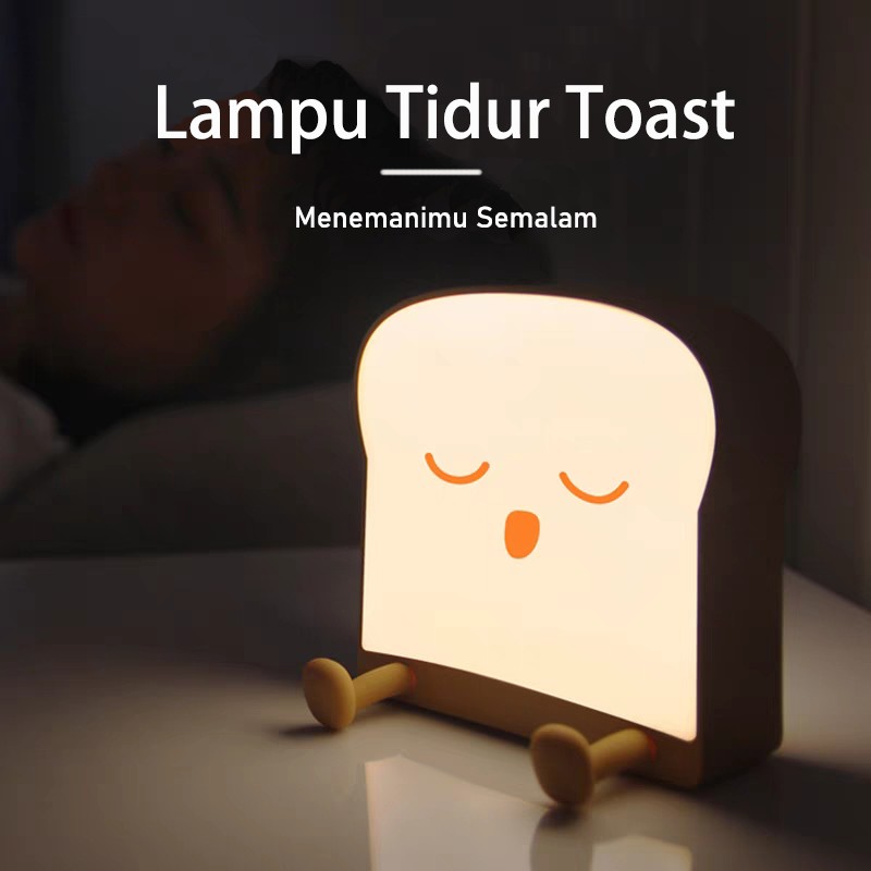 Jual Lampu Tidur Roti Tawar bentuk Toast Phone Holder Lampu hias imute ...
