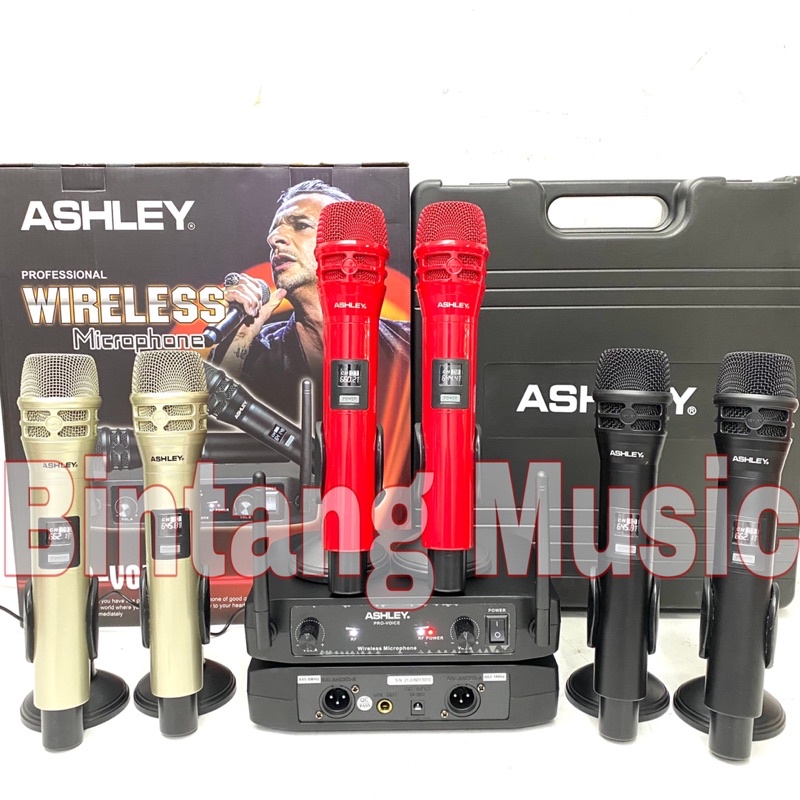 Jual Mic Wireless ASHLEY PRO VOICE Original mic ashley Pro voice ashley ...