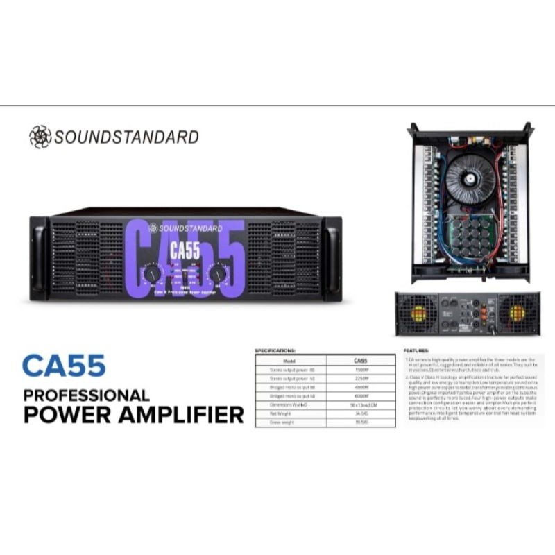 Jual Power Amplifier Soundstandard CA55 CA 55 CA-55 Class H TERBAIK | Shopee Indonesia