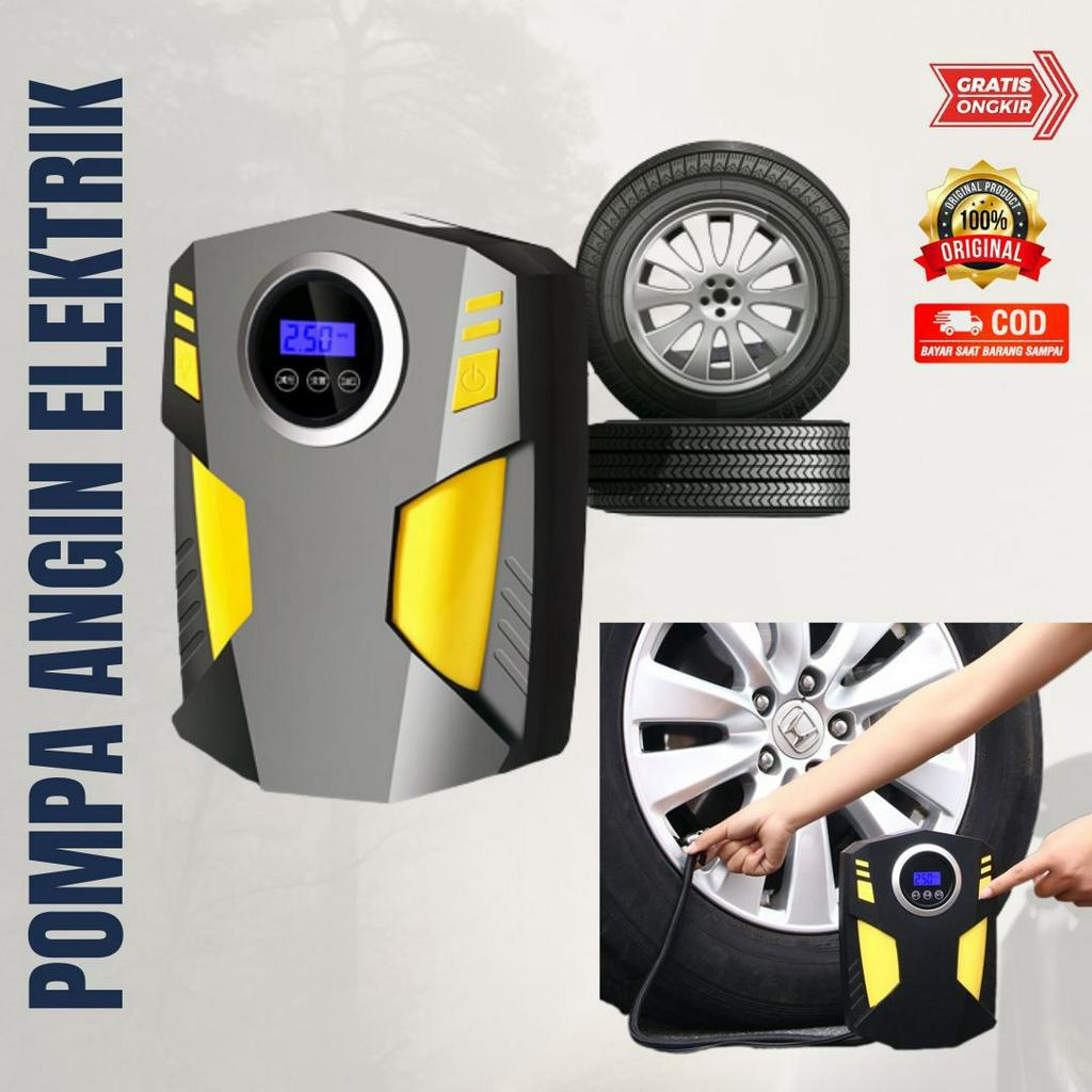 Jual Pompa Angin Ban Mobil Motor Elektrik LCD YD 787 - Pompa Ban ...