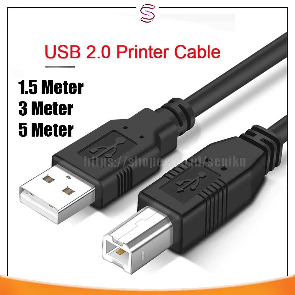 Jual Kabel Printer HP Canon Epson 1.5m 3m 5m / Kabel USB Male to BM ...