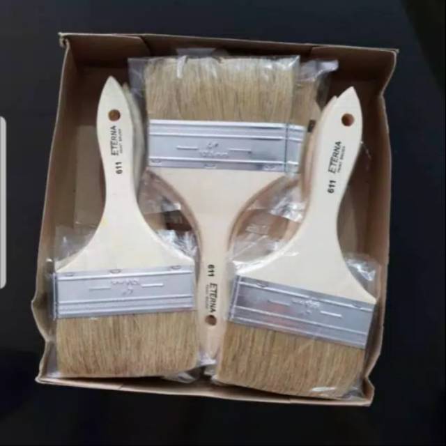 Jual Kuas Cat Tembok Besi Kayu Eterna 4 inci | Shopee Indonesia