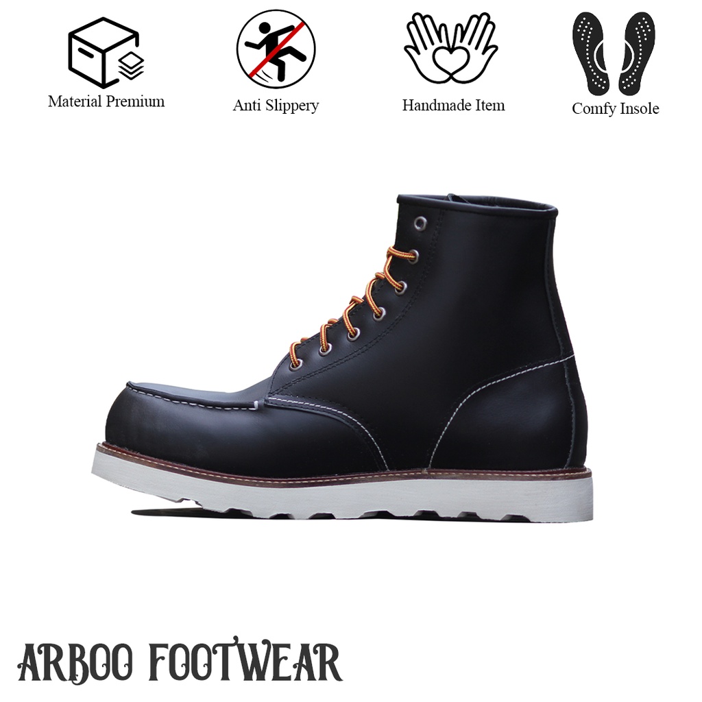 Jual promo sepatu safety boot Moctoe sepatu pria sepatu kulit mahal ...