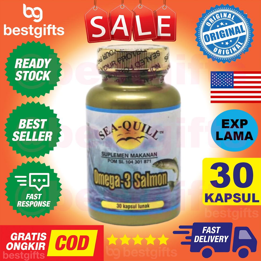Jual SEA-QUILL SEAQUILL SEA QUILL OMEGA 3 SALMON FISH OIL KOLESTEROL ...