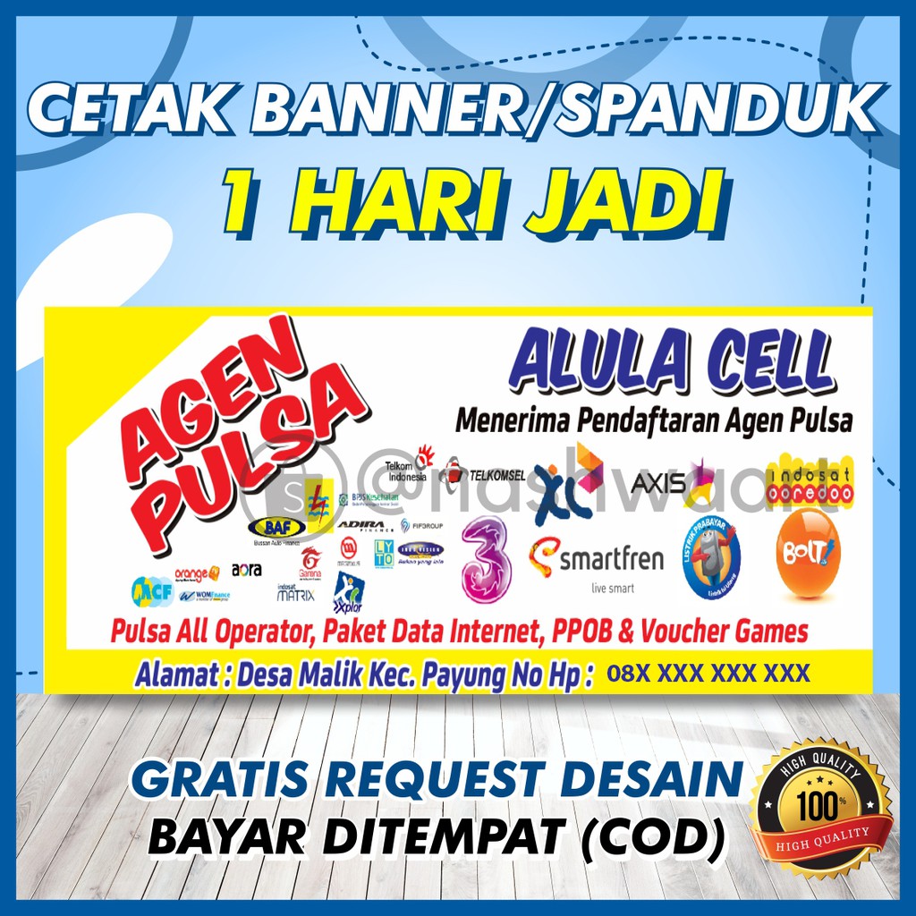 Jual BANNER SPANDUK BACKDROP BALIHO UMBUL USAHA BISNIS TOKO KONTER CELL ...