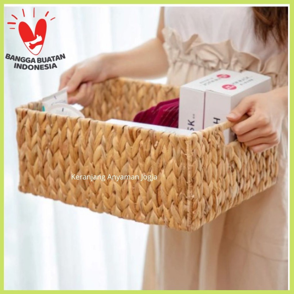 Jual RECTA BOX NATURAL ANYAMAN ENCENG GONDOK PRODUK ASLI KAJ / TEMPAT ...