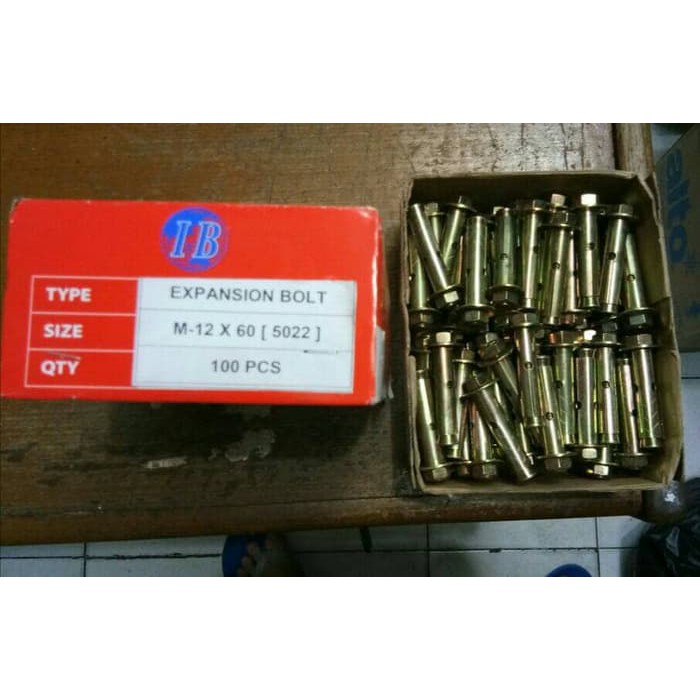 Jual Dynabolt / Expansion Bolt Ukuran 10 x 50 mm / 50mm Baut M10 x 50 ...