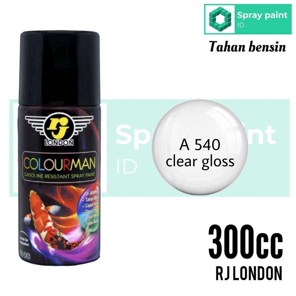Jual rj london colourman 300cc clear gloss mengkilap pernis vernis ...